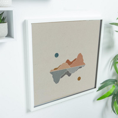 Nicola Spring 3D Box Photo Frames - 20 x 20" - White - Pack of 2