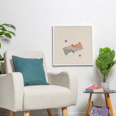 Nicola Spring 3D Box Photo Frames - 20 x 20" - White - Pack of 2