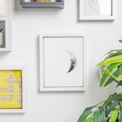 Nicola Spring 3D Box Photo Frames - 8 x 10" - White - Pack of 2