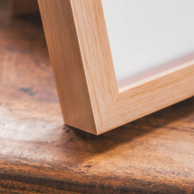 Nicola Spring 3D Box Photo Frames - A4 (8 x 12") - Light Wood - Pack of 2
