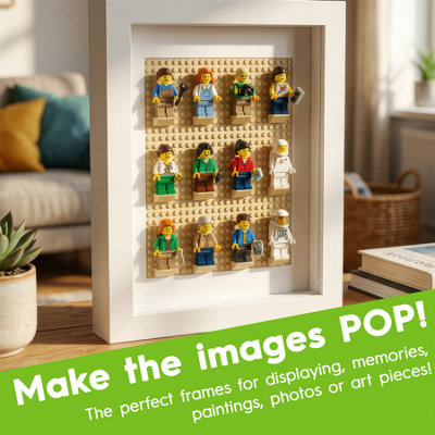 Nicola Spring 3D Box Photo Frames - A5 (6 x 8") - Black - Pack of 2