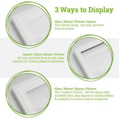 Nicola Spring 3D Shadow Box Frames with A5 Mount - A4 (8" x 12 ...