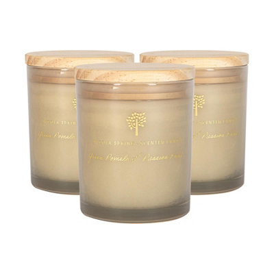 Nicola Spring 3x Green Pomelo & Passion Fruit Scented Candles 130g 21h ...