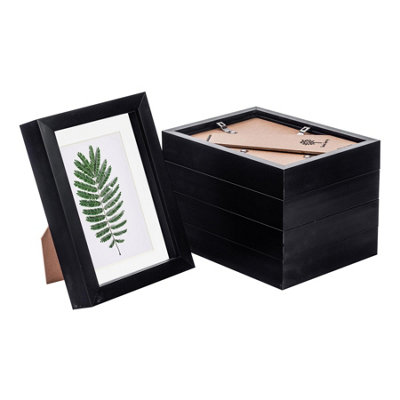 Nicola Spring 5 x 7" Photo Frames - Black/White Mount - 3D Picture ...