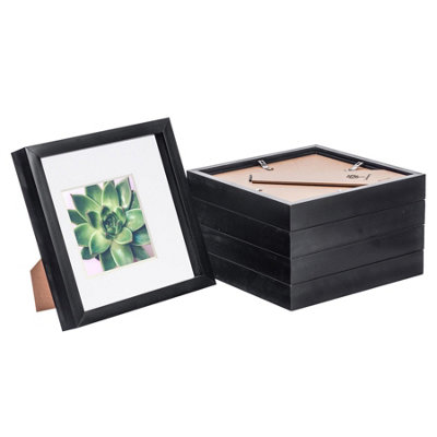Nicola Spring 8 x 8" Photo Frames - Black/White Mount - 3D Picture ...