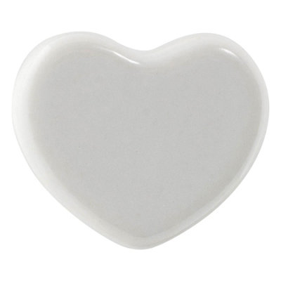 Nicola Spring Ceramic Cabinet Knob - White Heart
