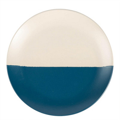 Nicola Spring Ceramic Dipped Flecked Dinner Plate - 20.5cm - Navy