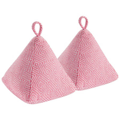 Nicola Spring - Chevron Door Stops - 20cm - Pink - Pack of 2 | DIY at B&Q
