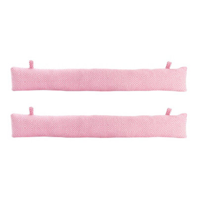 Nicola Spring Chevron Draught Excluders - 80cm - Pink - Pack of 2