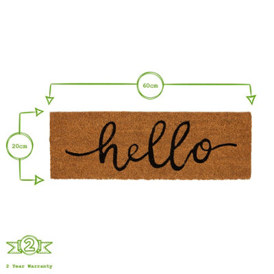 Nicola Spring Coir Step Mat - 60 x 20cm - Hello
