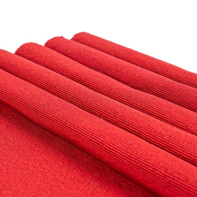 Nicola Spring Cotton Fabric Placemats - Red - Pack of 6