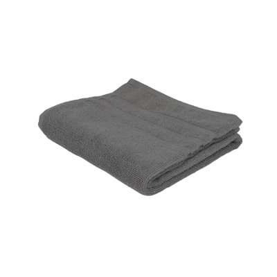Nicola Spring Cotton Hand Towel - 90cm x 50cm - Charcoal at B&Q