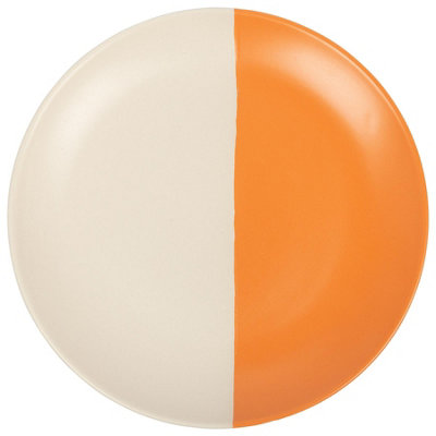 Nicola Spring Dipped Stoneware Dinner Plate - 26.5cm - Burnt Orange