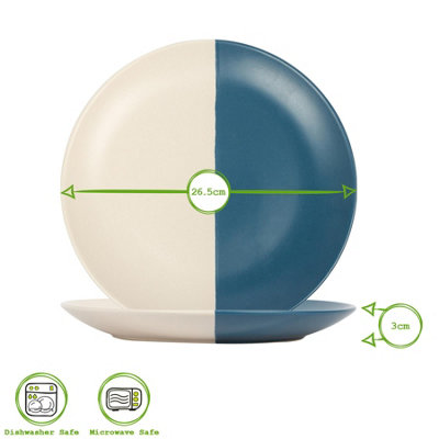 Nicola Spring Dipped Stoneware Dinner Plate - 26.5cm - Burnt Orange