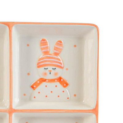 Nicola Spring Easter Bunny Snack Plate - 20cm - White