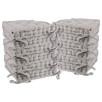 Nicola Spring - French Mattress Seat Cushions - 40cm - Grey - Pack of ...