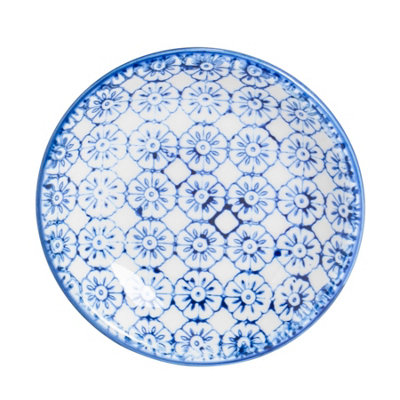 Nicola Spring Hand-Printed Sauce Dish - 10cm - Navy