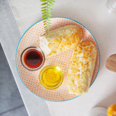 Nicola Spring Hand-Printed Side Plates - 18cm - Orange - Pack of 6