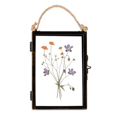 Nicola Spring - Hanging Metal Photo Frame - 4" x 6" - Black | DIY at B&Q
