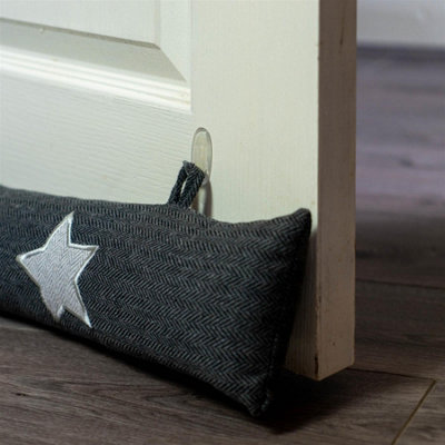 Nicola Spring Herringbone Door Stop & Draught Excluder Set - Star
