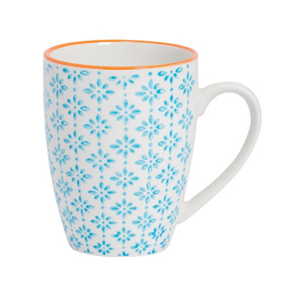 Nicola Spring - Nicola Spring - Hand-Printed Mug - 330ml - Blue | DIY ...