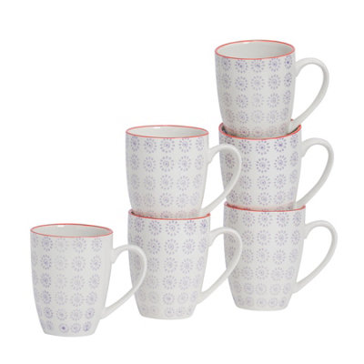Nicola Spring - Nicola Spring - Hand-Printed Mug - 330ml - Purple ...