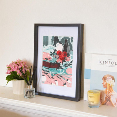 Nicola Spring Photo Frame with White A4 Mount - A3 (12" x 17") - White ...