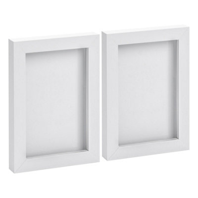 Nicola Spring Photo Frames - 4" x 6" - White - Pack of 2