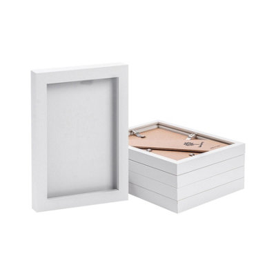 Nicola Spring Photo Frames - 5" x 7" - White - Pack of 5