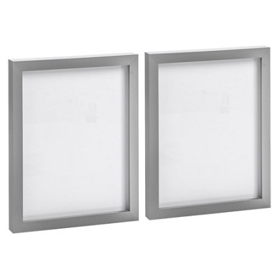 Nicola Spring Photo Frames - 8" x 10" - Grey - Pack of 2