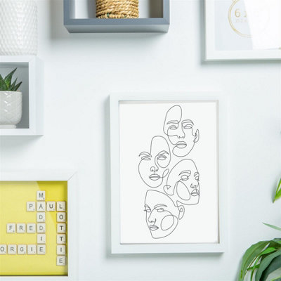 Nicola Spring Photo Frames - A4 (8" x 12") - Grey - Pack of 5