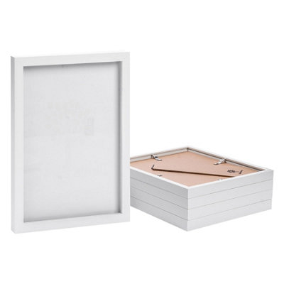 Nicola Spring Photo Frames - A4 (8" x 12") - White - Pack of 5