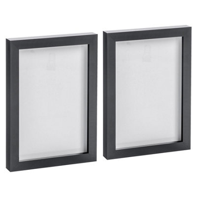 Nicola Spring Photo Frames - A5 (6" x 8") - Black - Pack of 2