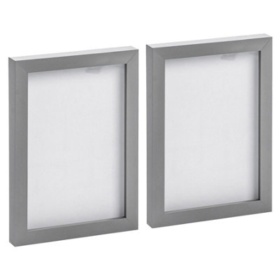 Nicola Spring Photo Frames - A5 (6" x 8") - Grey - Pack of 2