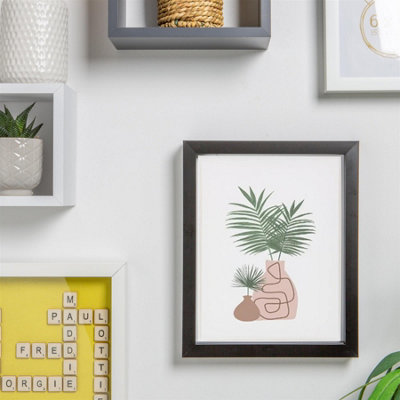 Nicola Spring Photo Frames with 5" x 7" Mount - 8" x 10" - Grey/Grey ...