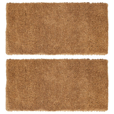 Nicola Spring Premium Handmade Coir Door Mats - 120cm x 60cm - Pack of 2