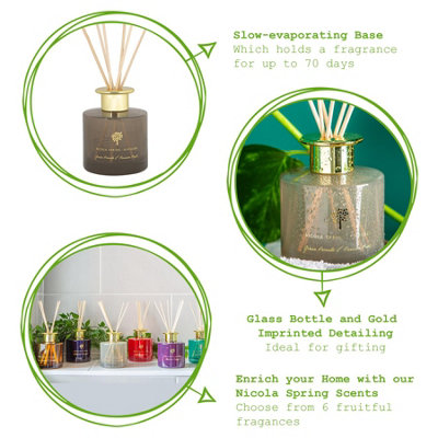 Nicola Spring Reed Diffuser - 200ml - Green Pomelo & Passion Fruit