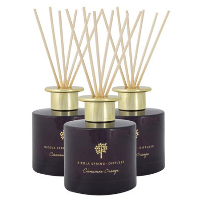 Nicola Spring Reed Diffusers - 200ml - Cinnamon & Orange - Pack of 3 ...