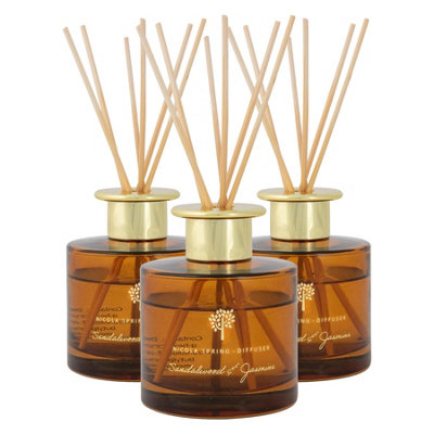 Nicola Spring Reed Diffusers - 200ml - Sandalwood & Jasmine - Pack of 3 ...