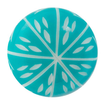 Nicola Spring Resin Cabinet Knob - Turquoise