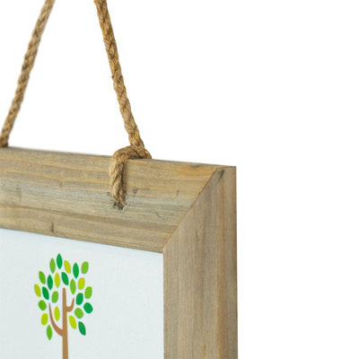 Nicola Spring Rustic Wooden Hanging Photo Frame - 6 x 4" - Natural