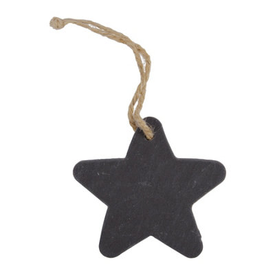 Nicola Spring Slate Christmas Tree Decoration - 7 x 7.5cm - Star