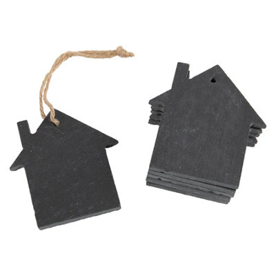 Nicola Spring Slate Christmas Tree Decorations - 7 x 7.5cm - House ...