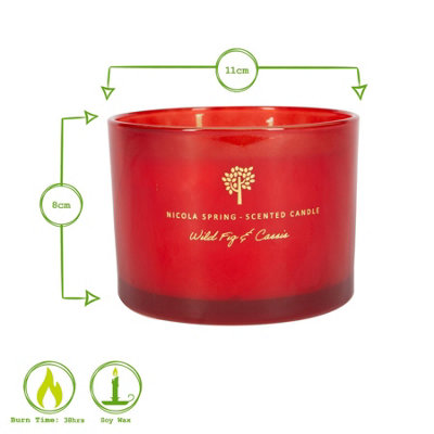 Nicola Spring Soy Wax Scented Candle - 350g - Green Pomelo & Passion Fruit