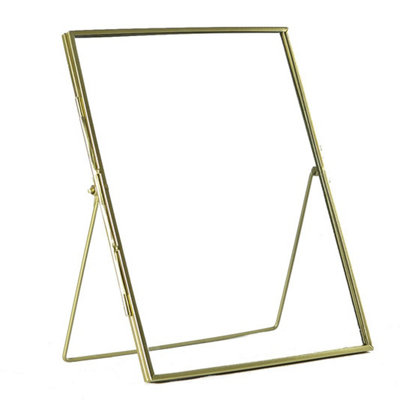 Nicola Spring Standing Metal Photo Frame - 8" x 10" - Gold - Picture ...