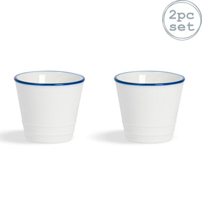 Nicola Spring White Farmhouse Egg Cups - 5cm - Pack of 2