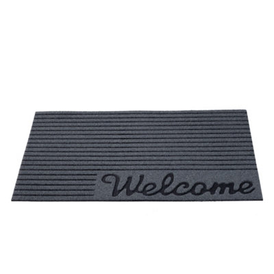 Nicoman 75x45cm Welcome Embossed Door Mat Indoor and Outdoor, Dirt ...