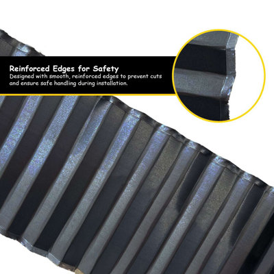 Nicoman Black Heavy Duty Metal Border Edging Landscaping Flowerbed ...