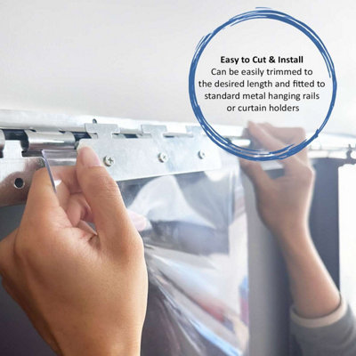 Nicoman Clear PVC Strip Curtain Roll 2mm x 200mm x 20m