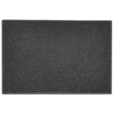 Nicoman Dark Grey Utility Grey Plain Mat 120cmx80cm | DIY at B&Q